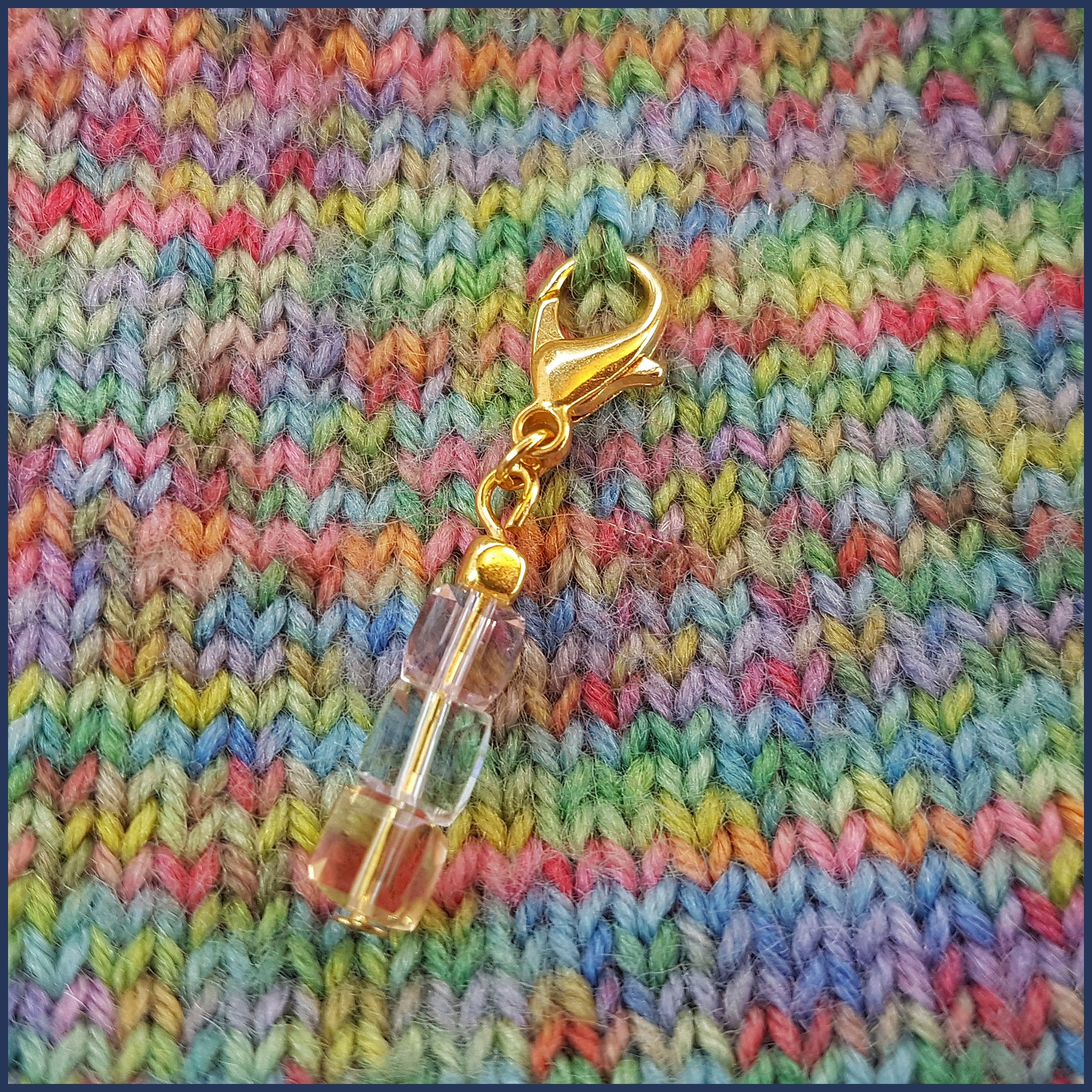 Cezanne Cubism Glass Stitch Marker Set – Blue Ammonite Designs