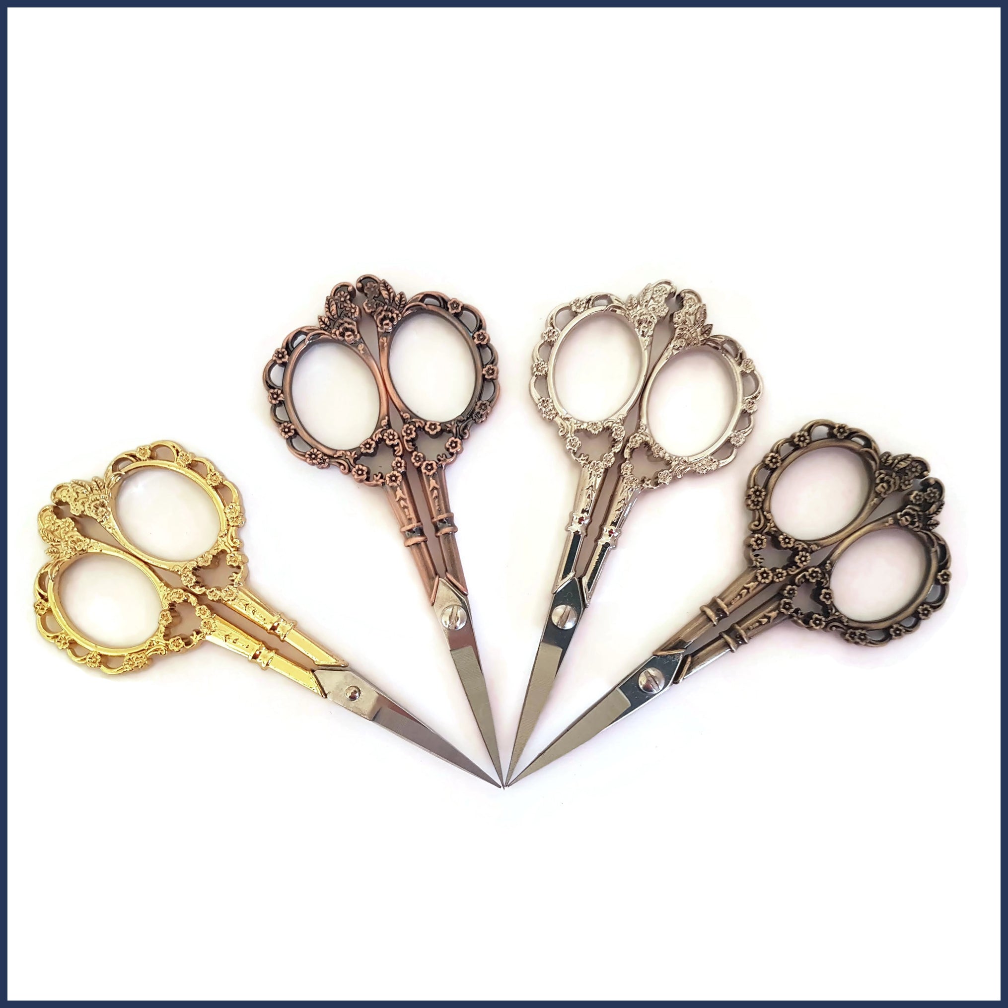 Floral Filigree Scissors – Blue Ammonite Designs