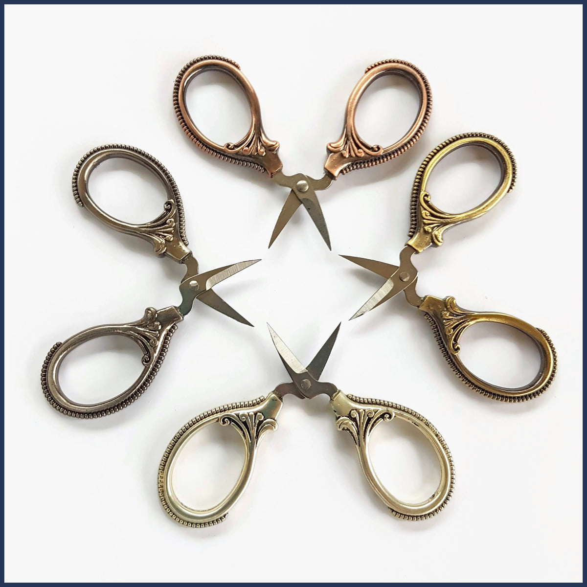 Mini Snips Retro Scissors – Blue Ammonite Designs