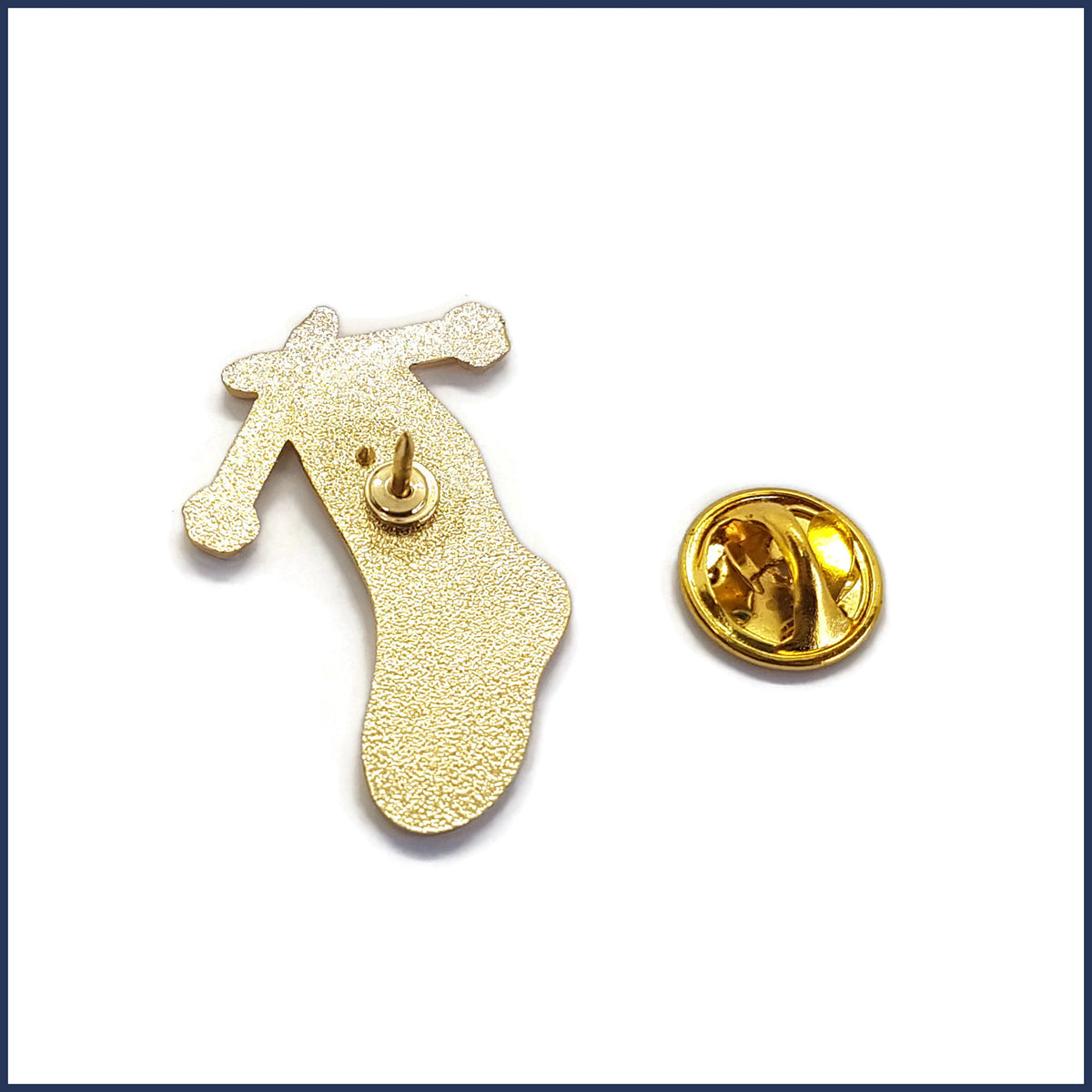 Sock Knitting Enamel Badge Pin – Blue Ammonite Designs